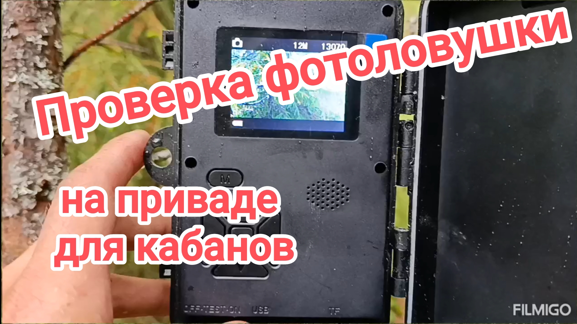 Проверка привады и фотоловушки на кабанов.
