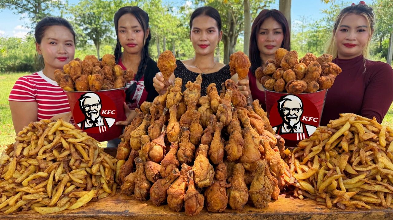 Потрясающий рецепт жареной курицы и картофеля фри в стиле KFC.