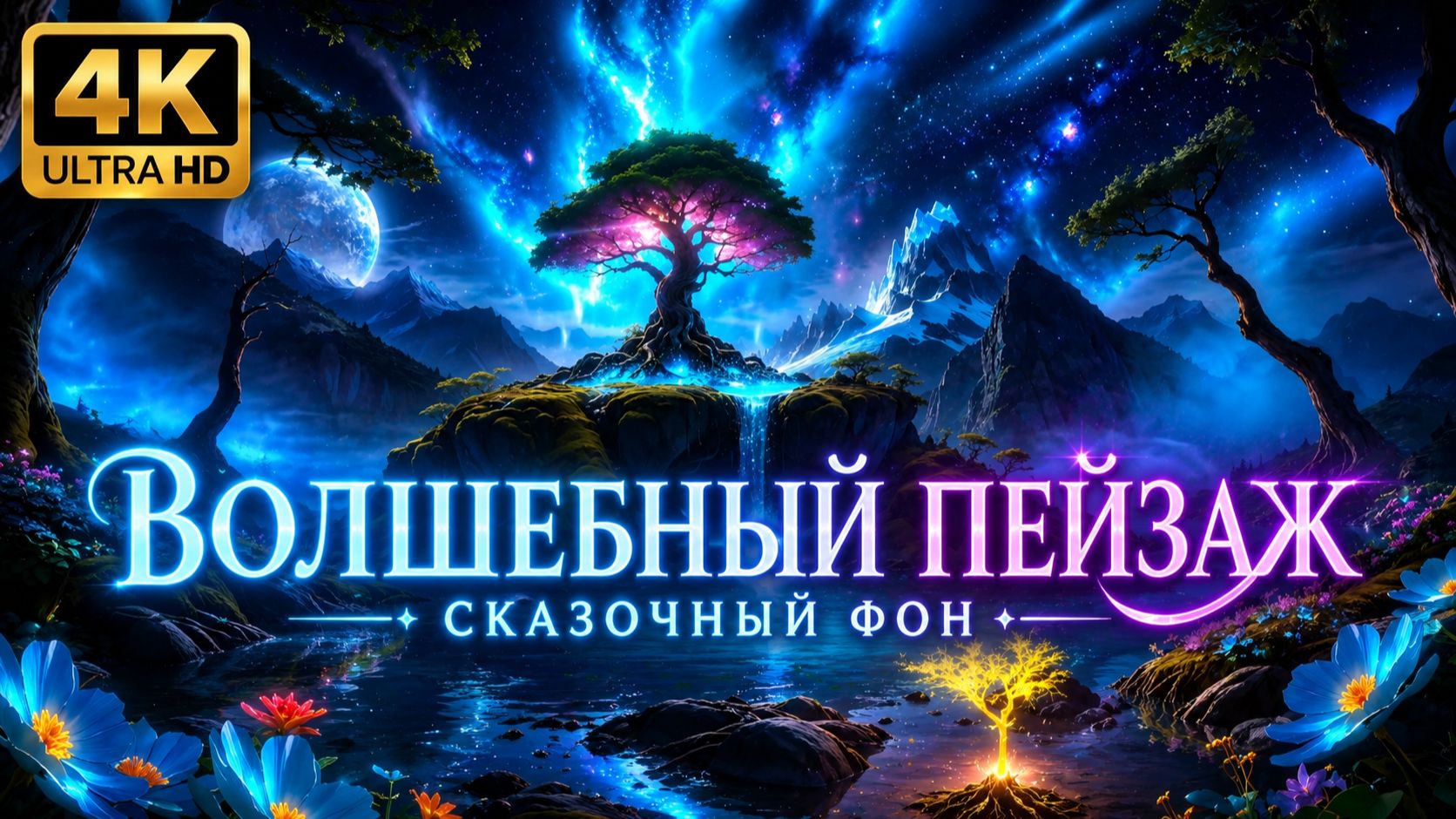 Волшебный пейзаж в 4K — эпичная музыка и сказочный фон