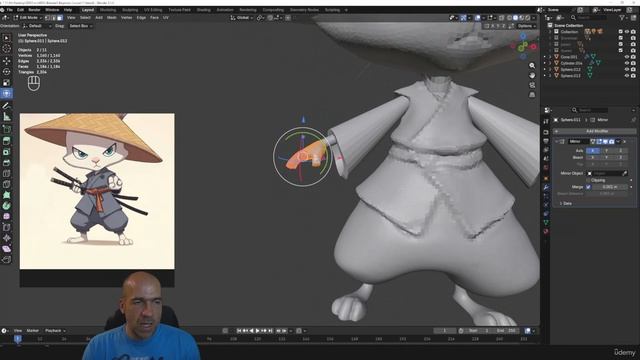 11. Refining the kimono sketch