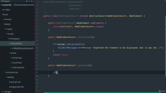 12. WebElementAssert - Implementation