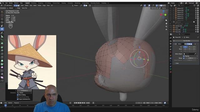 16. Retopology of the head part 2