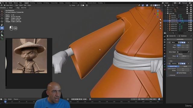 20. Refining the clothes and arms