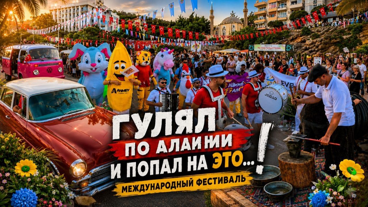 🔥 Просто гулял по Алании и попал на ЭТО! Международный фестиваль культуры, искусства туризма Турции