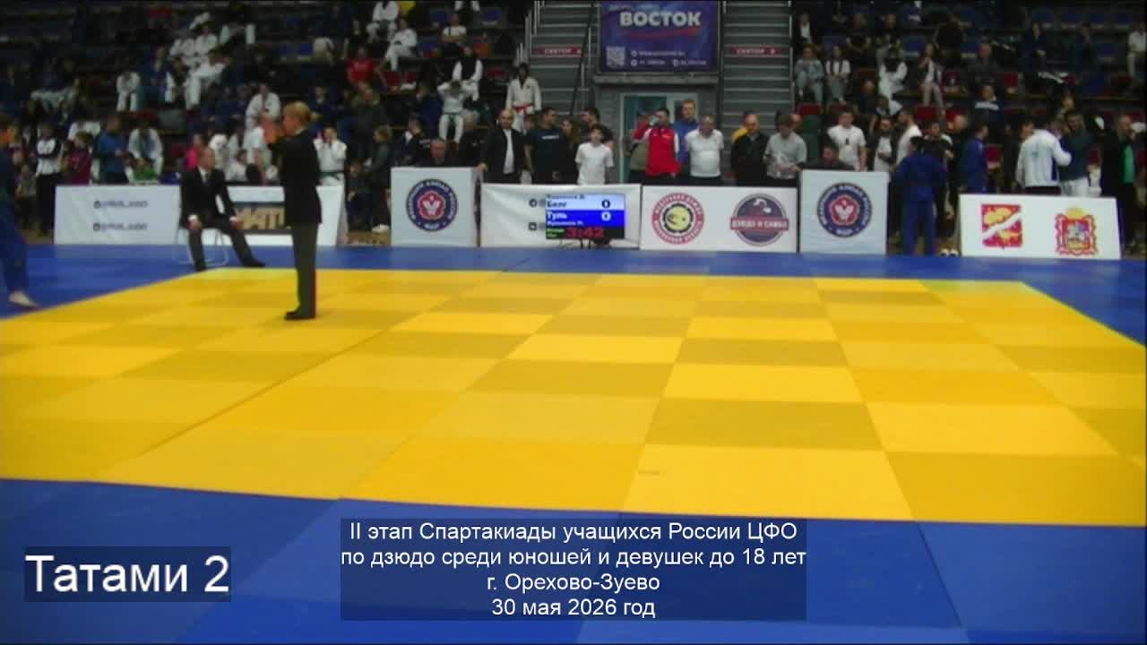 Татами 2. II этап Спартакиады учащихся России ЦФО по дзюдо среди юношей и девушек до 18 лет