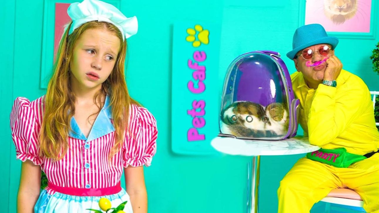 Nastya is helping her little friend find a super nanny