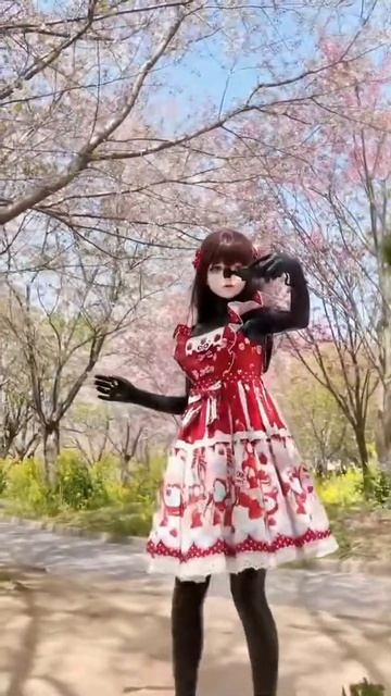 Cherry Blossom Garden Selfie #kigurumi #kigurumidoll #kigurumimask #latex