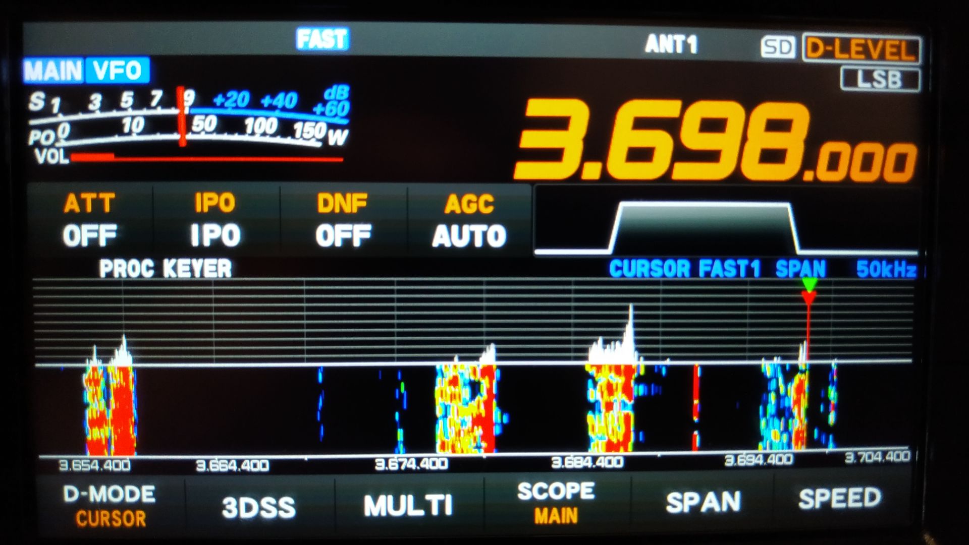 Yaesu FTX-1 & Yaesu FT-710 на сильных и слабых сигналах.