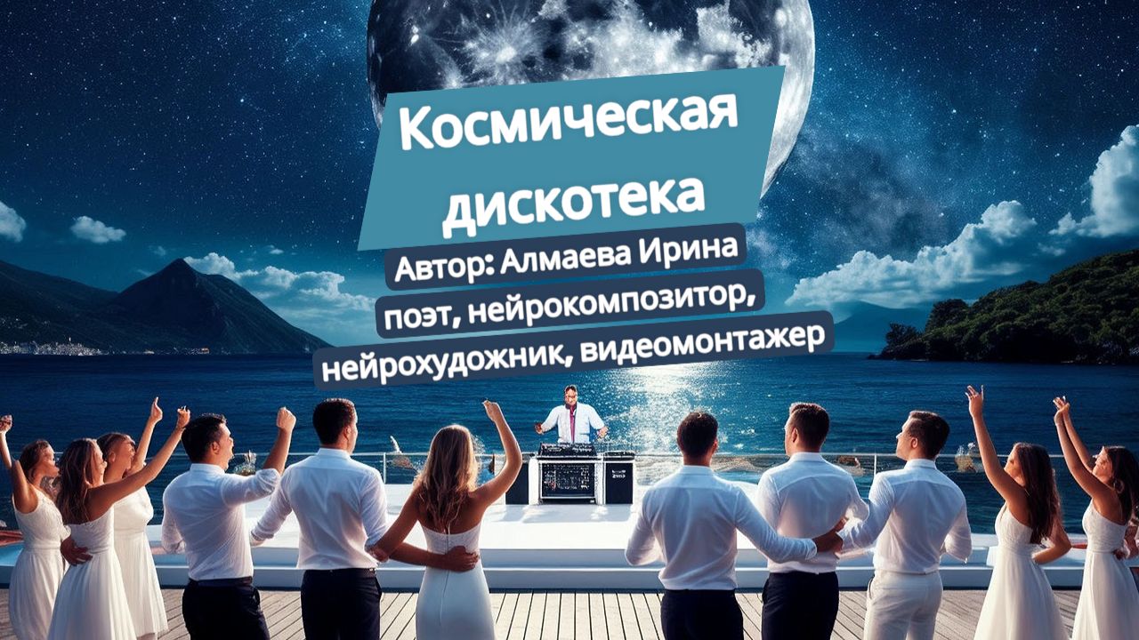 Космическая дискотека. Алмаева Ирина (нейрокомпозитор, видеомонтажер).