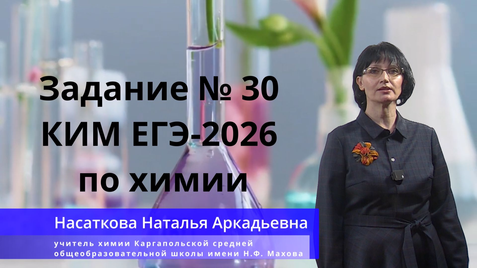 Задание № 30 КИМ ЕГЭ-2026 по химии.