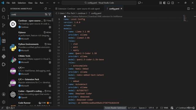 2.5.Расширения для ИИ-программирования в VS Code Continue и Code GPT