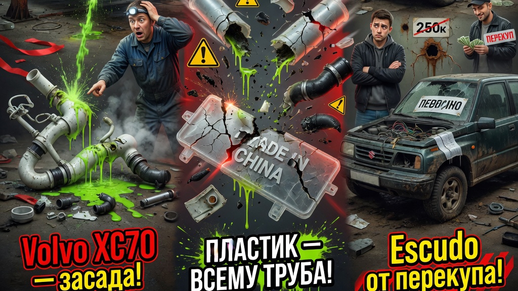 Подборка Жесть на СТО #73-74.Засада с Volvo XC70.Эра пластиковых запчастей,всему труба!Suzuki Escudo