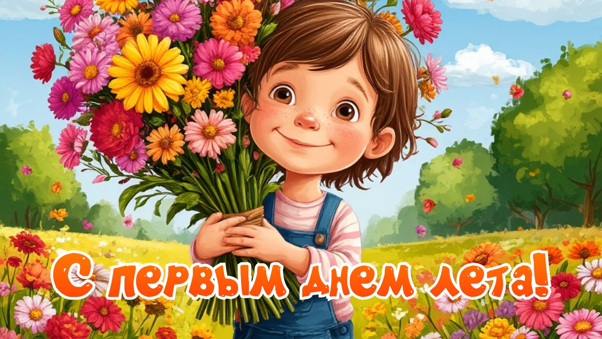 Открытка. Здравствуй, лето! 😀🌞🌞🌞🌿🌿🌿