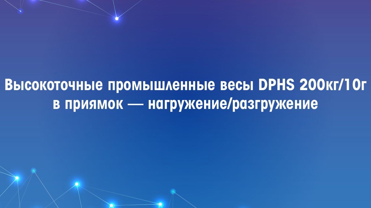 Высокоточные промышленные весы DPHS 200кг/10г в приямок — нагружение/разгружение