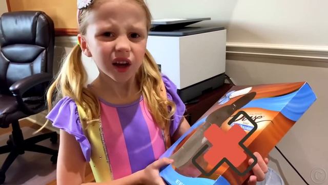 Nastya makes a new room for dad