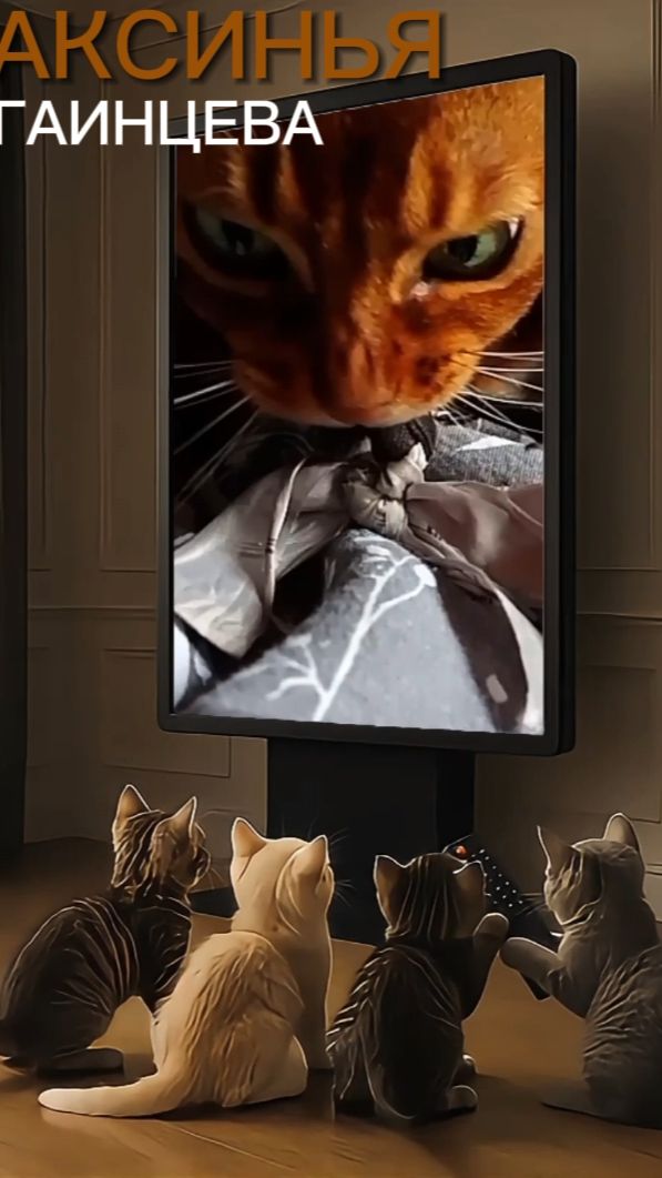 Аксинья и котята 😻