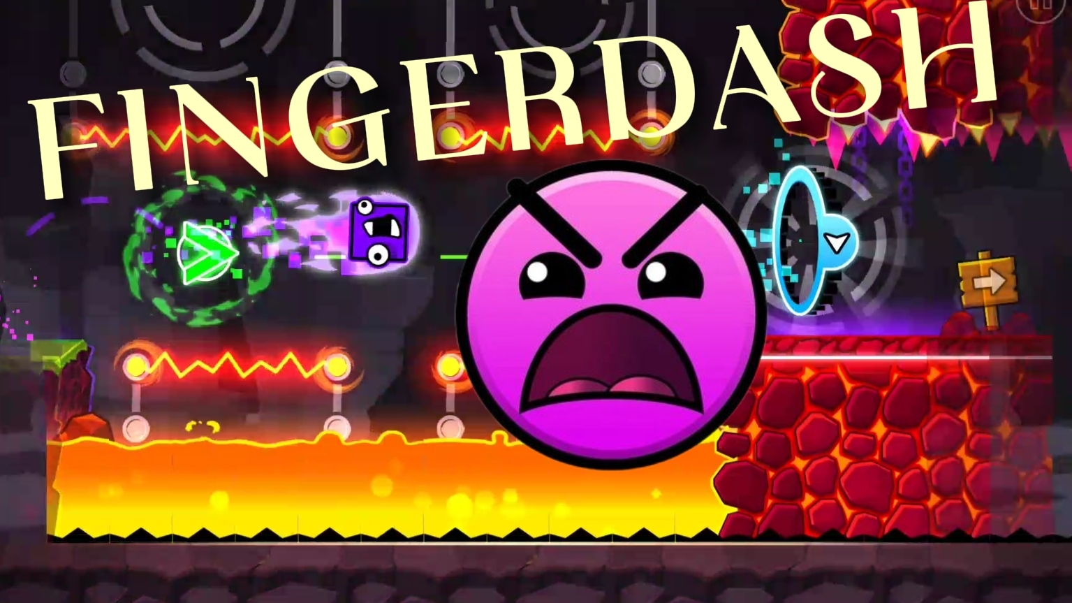 Я ПРОШЁЛ FINGERDASH!! GG 100% Я прошёл с третьей попытки :D (Официальный уровень)
