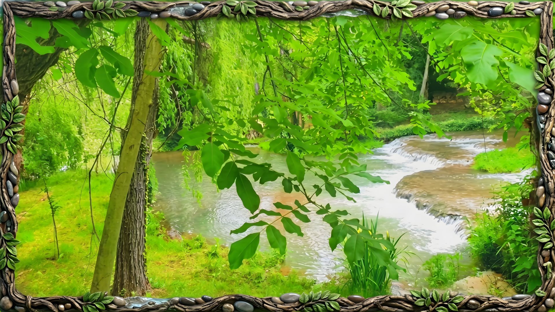 🌊🌿 Расслабляющая медитация в окружении природы. 🌳 Умиротворяющие звуки реки для исцеления.