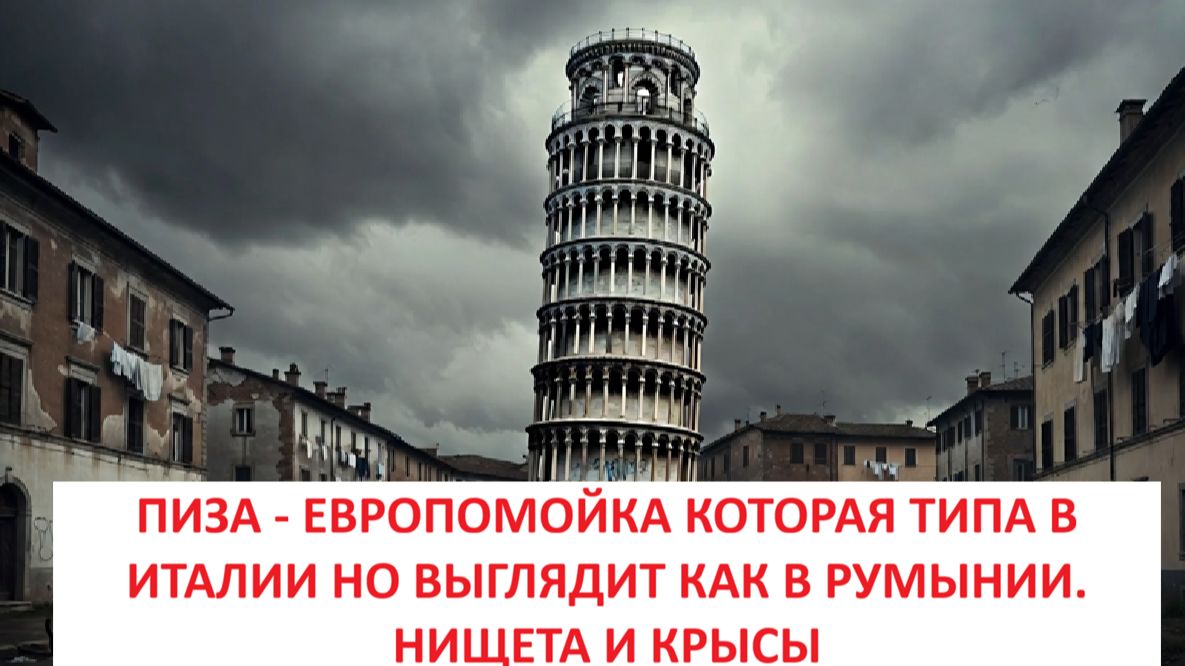 ПИЗА - ЕВРОПОМОЙКА КОТОРАЯ ТИПА В ИТАЛИИ НО ВЫГЛЯДИТ КАК В РУМЫНИИ. НИЩЕТА И КРЫСЫ