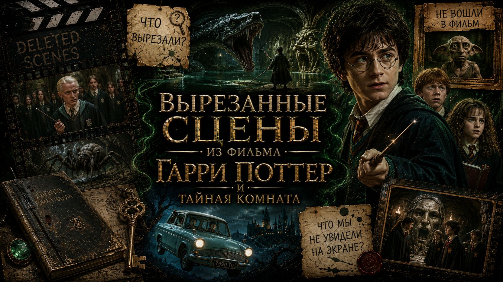 ВЫРЕЗАННЫЕ СЦЕНЫ ИЗ ФИЛЬМА ГАРРИ ПОТТЕР И ТАЙНАЯ КОМНАТА