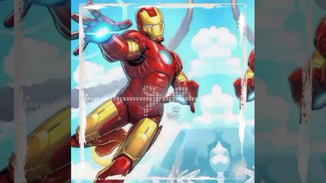 Эдит с Железным Человеком из Marvel
