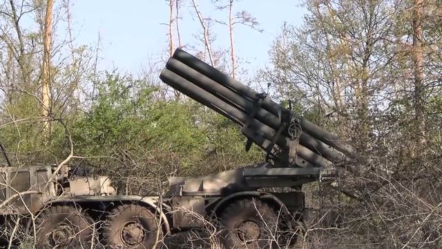 РСЗО "Ураган" примннение Краснолиманское направление