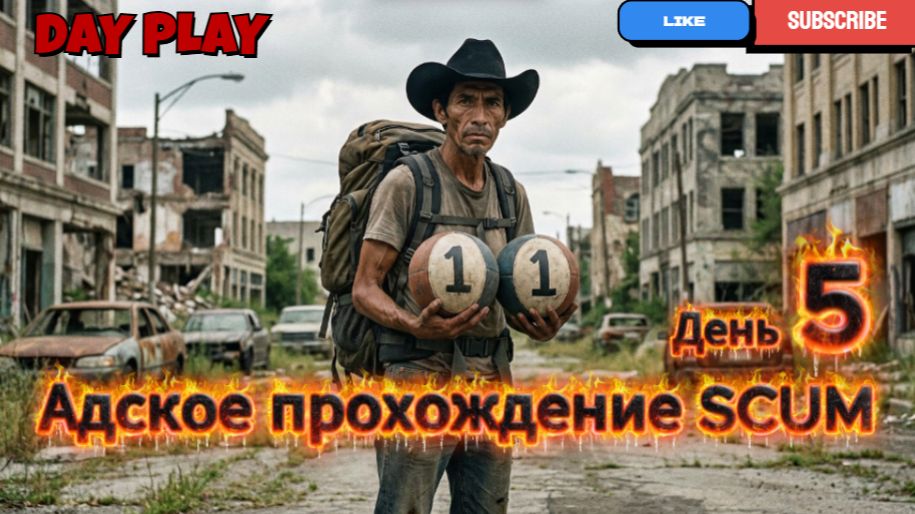 Адское выживание SANTIAGO в SCUM с характеристиками (1.1.1.1) День-5
