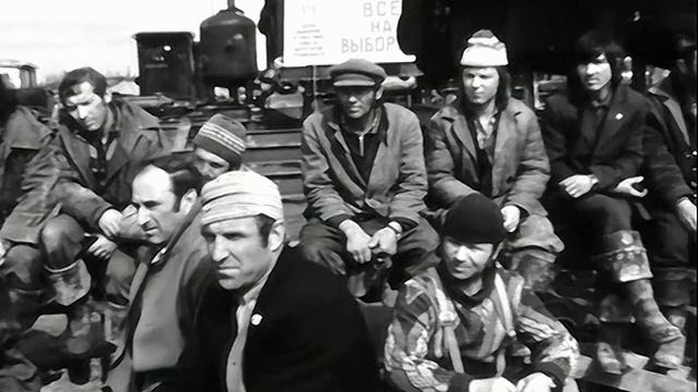 1977 год. Ямал. Собрание на промысле