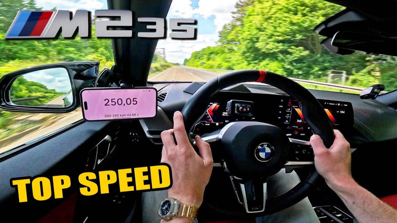 2026 BMW M235 ДВИЖЕТСЯ НА МАКСИМАЛЬНОЙ СКОРОСТИ ПО БЕЗЛИМИТНОМУ АВТОБАНУ AutoTopNL