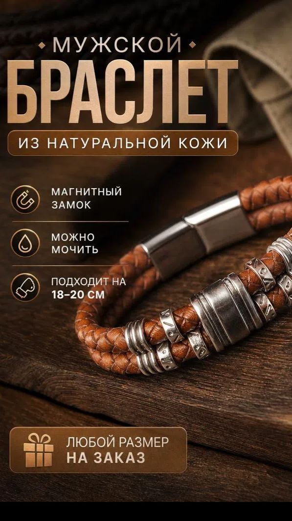 Мужские браслеты из натуральной кожи /  Принимаю заказы на изготовление /  Продажа по всему миру