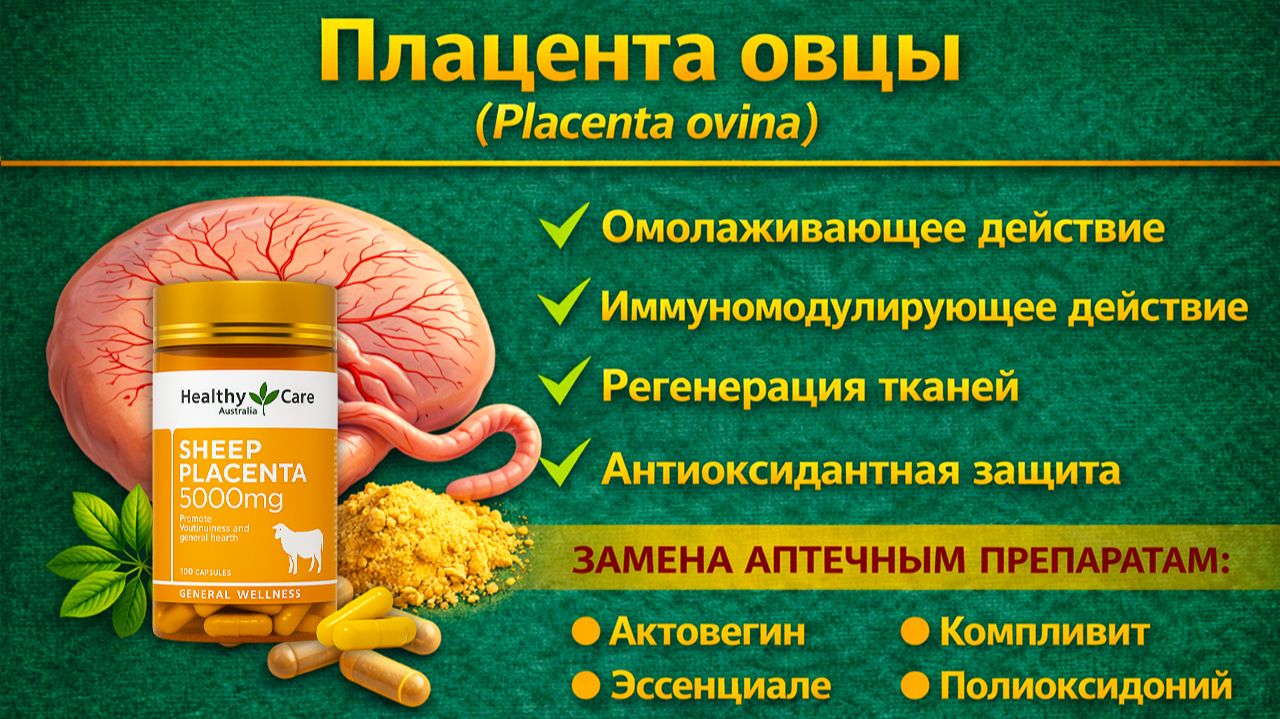Плацента овцы (Sheep Placenta) капсулы