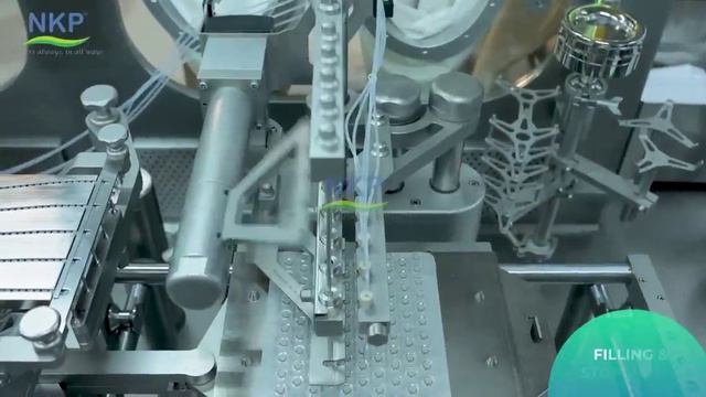 Автоматическая машина наполнения и укупорки шприцев и картриджей NKP Pharma