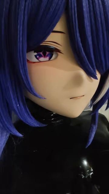 Bluehaired Latex Kigurumi Doll
