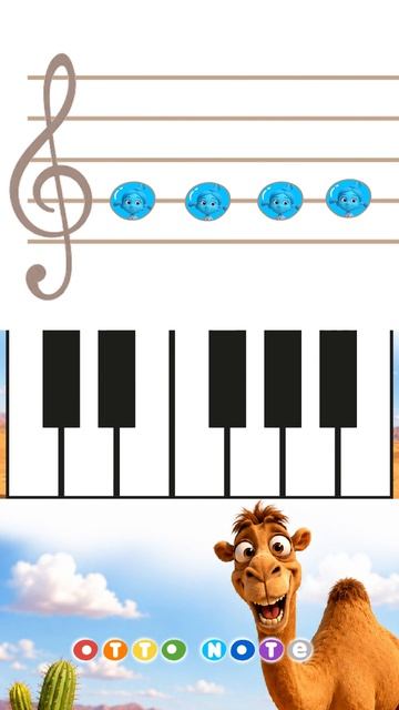 Играем на фортепиано 🎹 Песня про верблюда