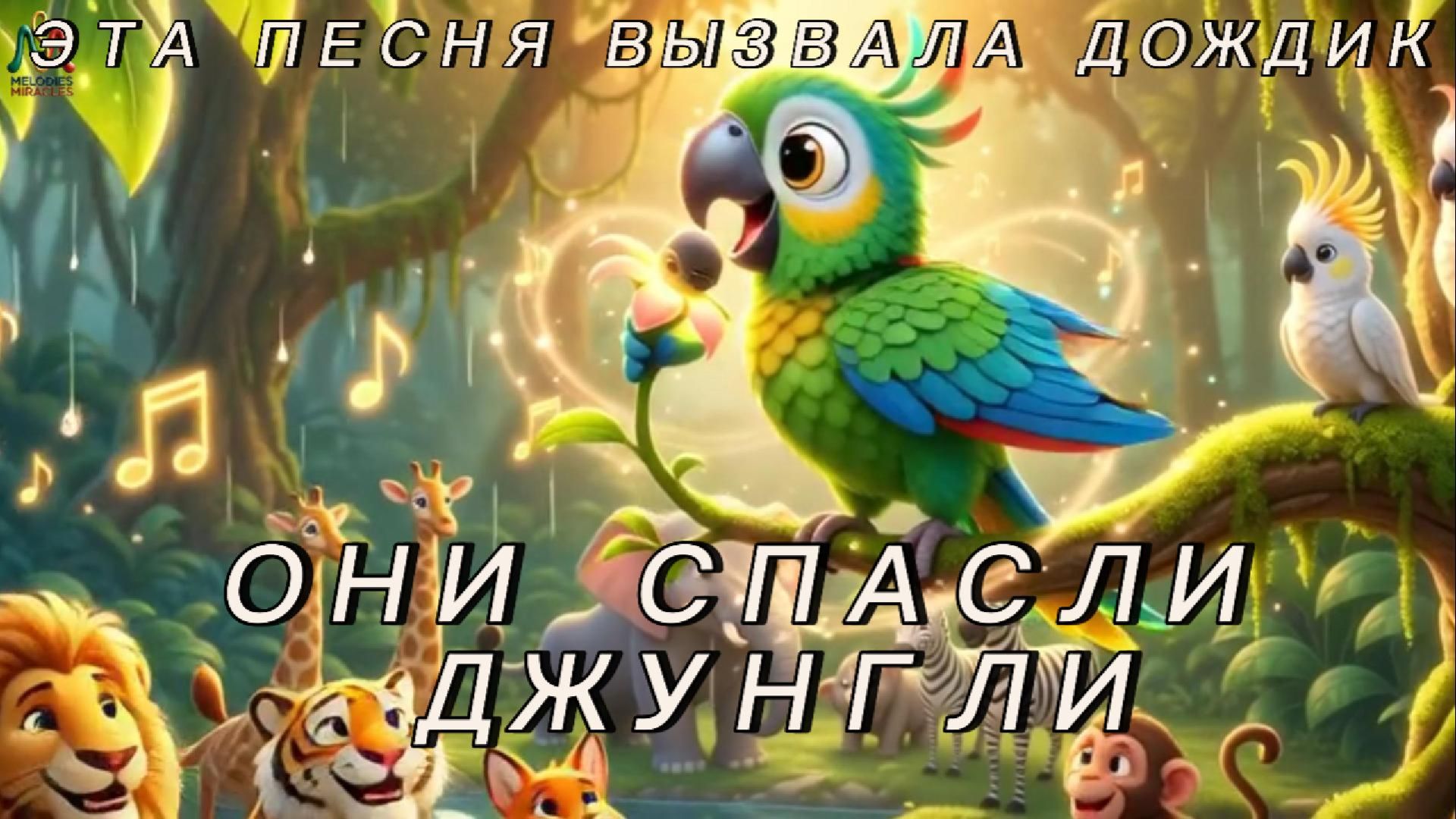 Песня Дождя 🌧️ | Весёлая Детская Песня про Джунгли, Дружбу и Животных