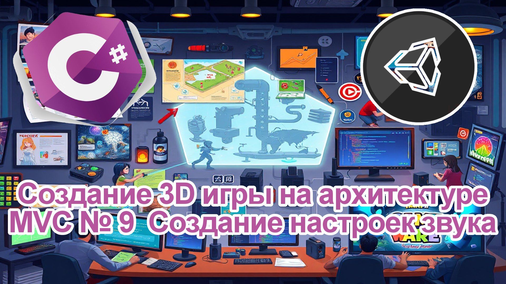 Создание 3D игры на архитектуре MVC № 9  Создание настроек звука