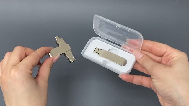 Флешка Circle 3 в 1 (USB + micro USB + Type-C)