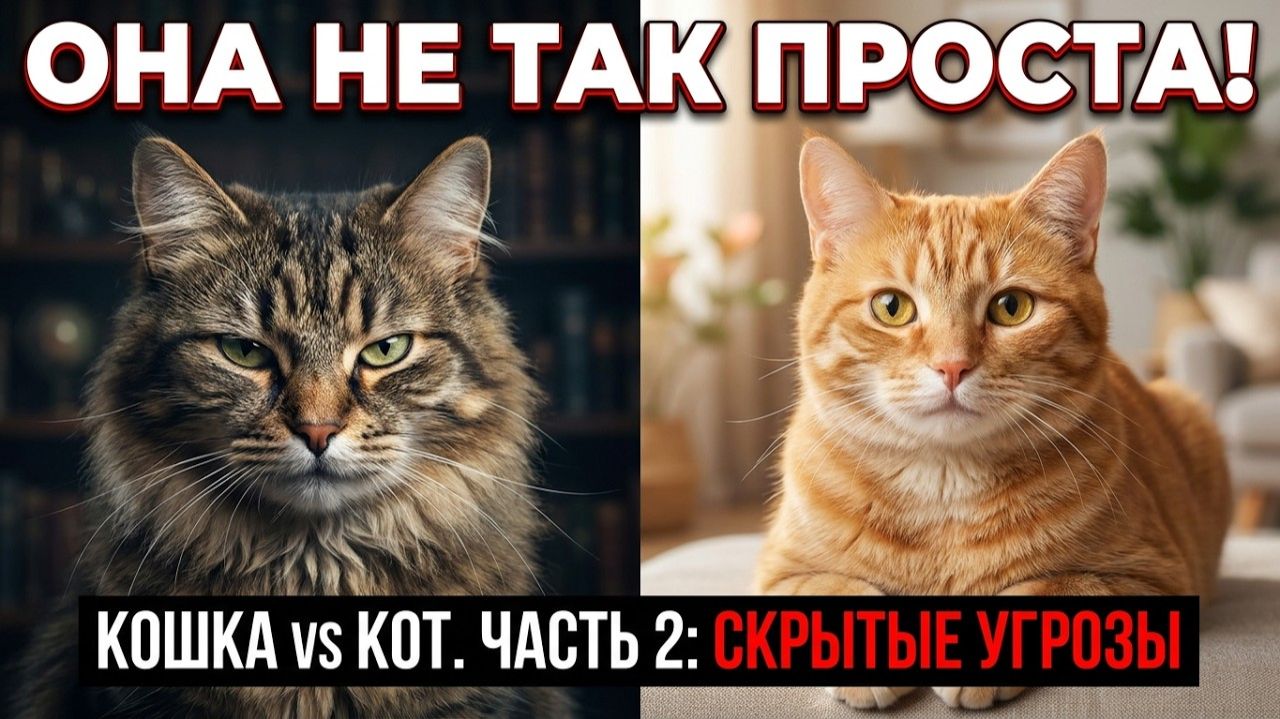 Чем КОШКА отличается от КОТА？ Особенности характера, ухода и скрытые болезни