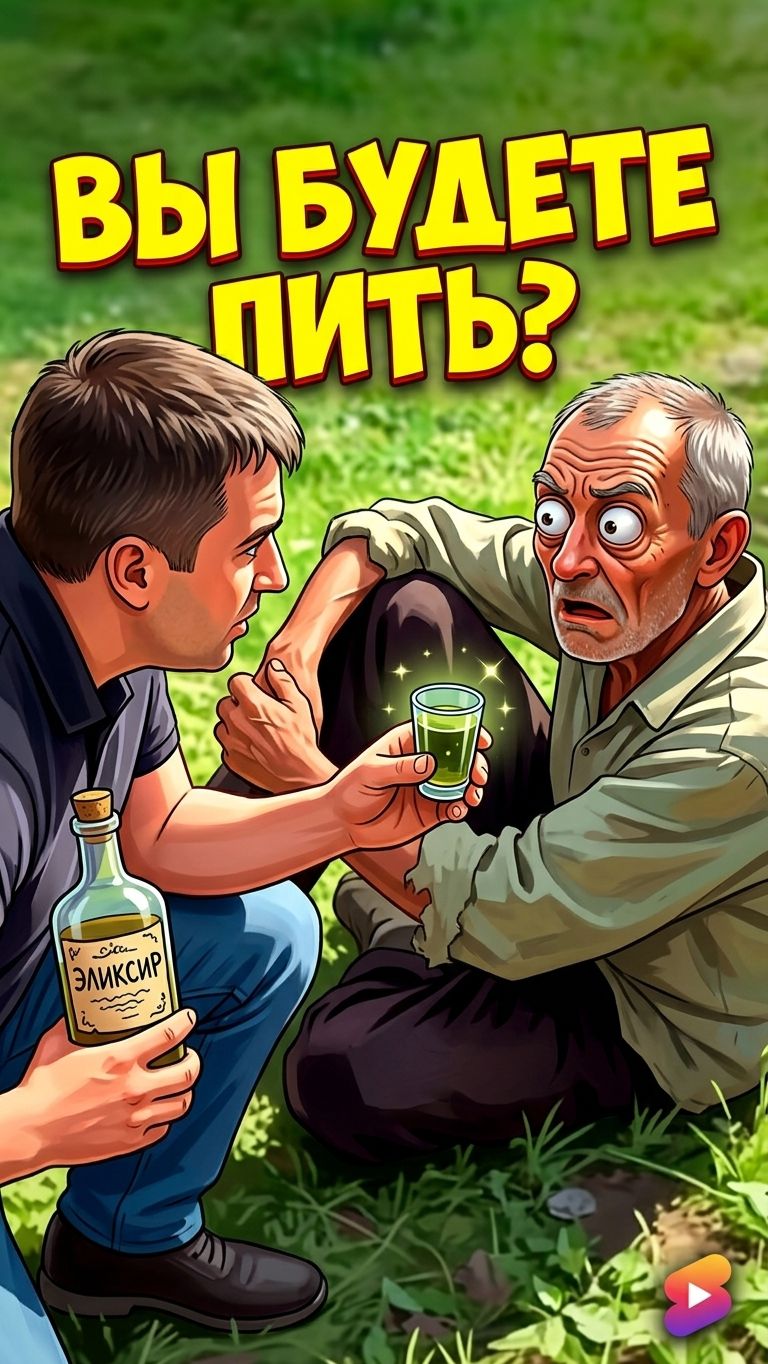 Обещайте, что не бросите пить! Я буду пить по страшному!