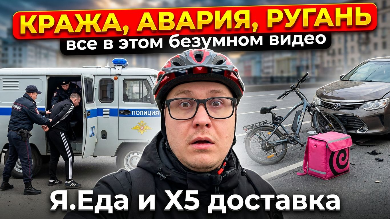 КРАЖА🚨АВАРИЯ💥РУГАНЬ / Я.Еда и Х5 доставка / Обычный день 【ЖИЗНЬ КУРЬЕРА 169】 #delivery #волгоград