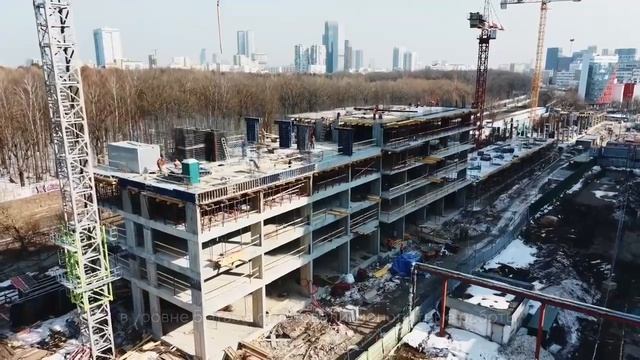 Ход строительства квартала «Диус» за март