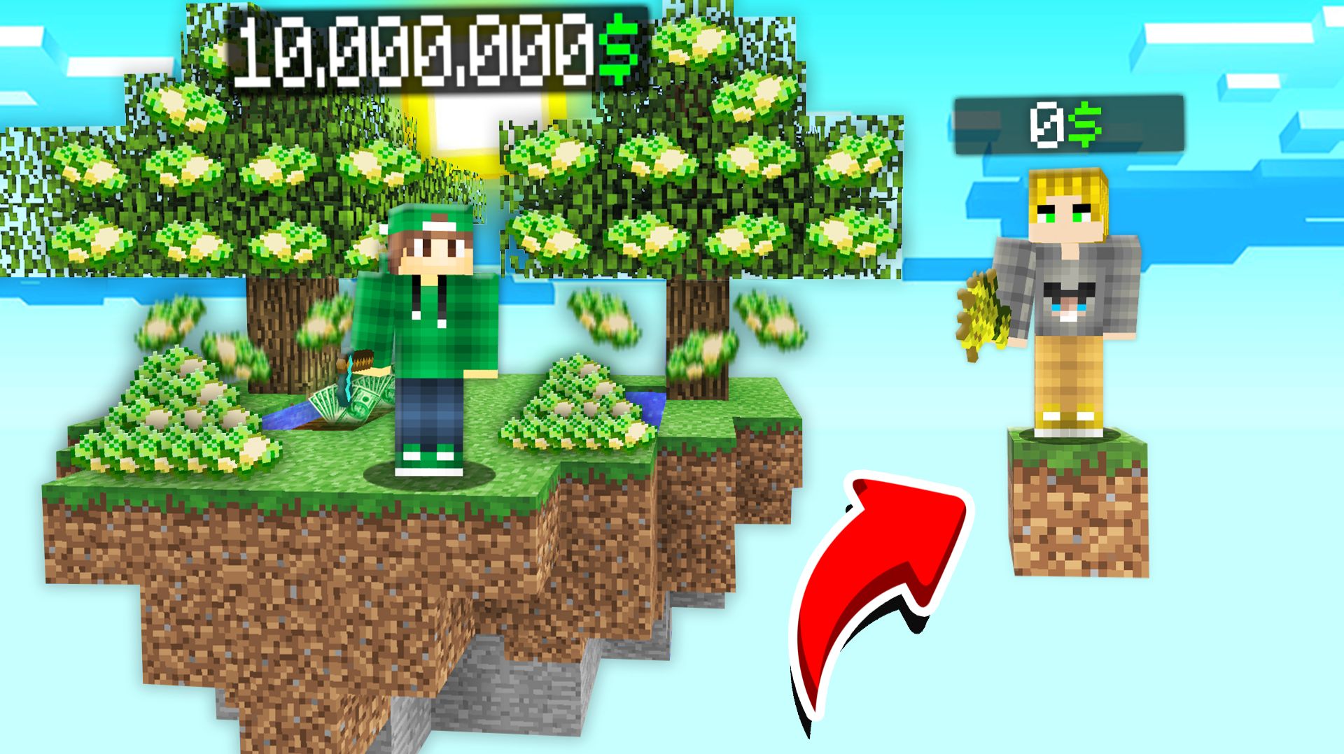 ВЫЖИВАНИЕ НА СКАЙБЛОКЕ МИЛЛИОНЕРА В МАЙНКРАФТ | Риколит Minecraft