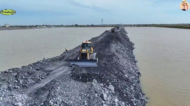 Строительство, дороги на озере, высотные съёмки