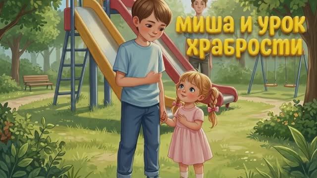 Миша и урок храбрости - аудиосказка с картинками