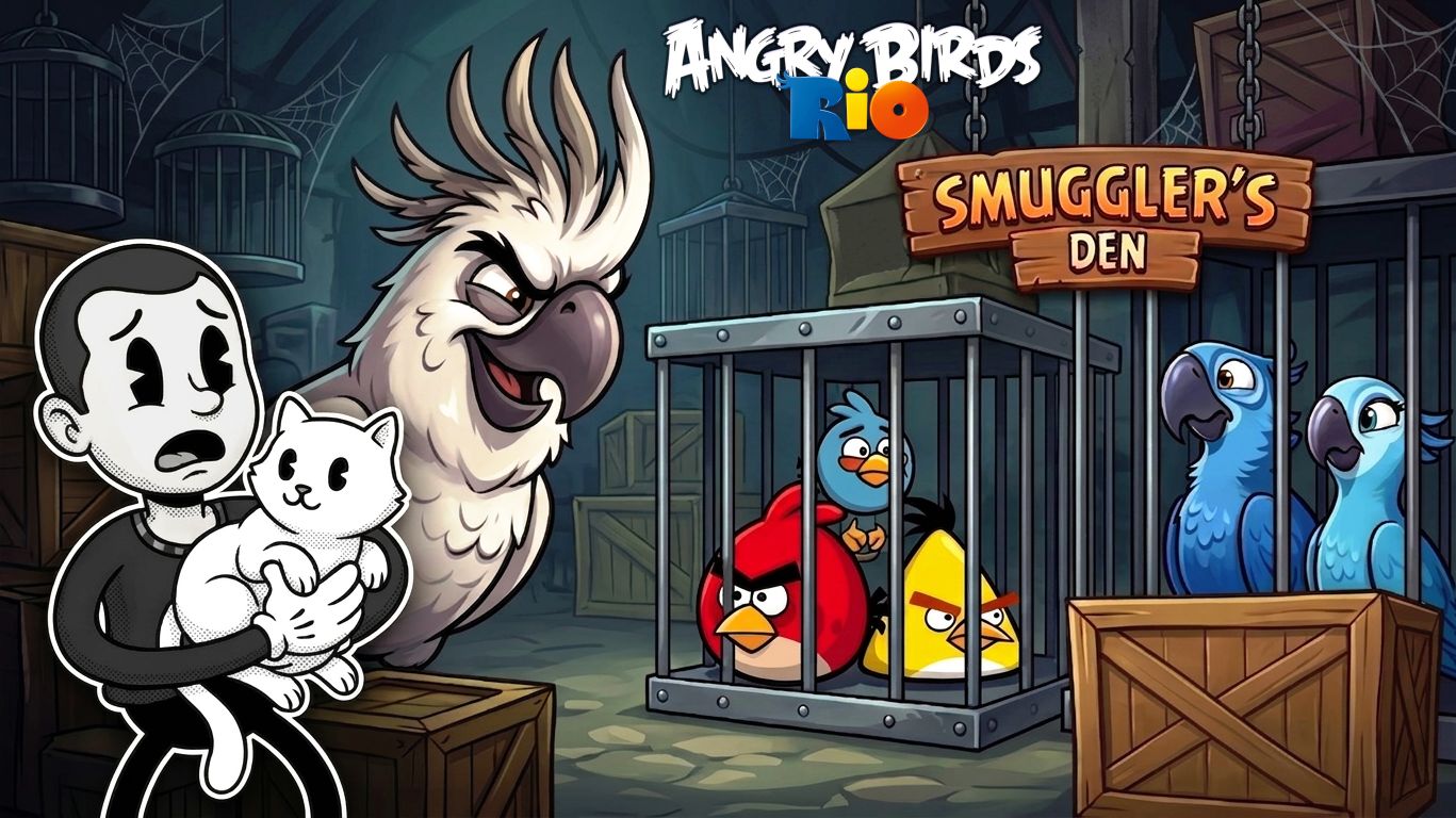 🐦🐒 Прохождение Angry Birds Rio (Android) - Логово контрабандистов. С Александром и Котом.