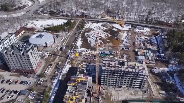 Ход строительства квартала «Дабл-Дабл» за март