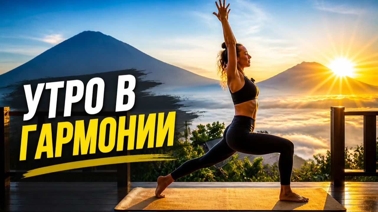 ЙОГА ДЛЯ НАЧИНАЮЩИХ  на фоне вулканов
