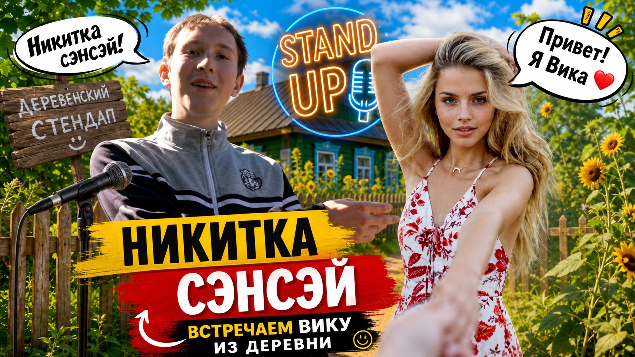 Никитка сэнсэй про знакомство с Викторией из села stand up