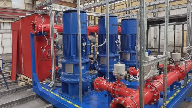Мобильная насосная станция автоматического пожаротушения для ГОК