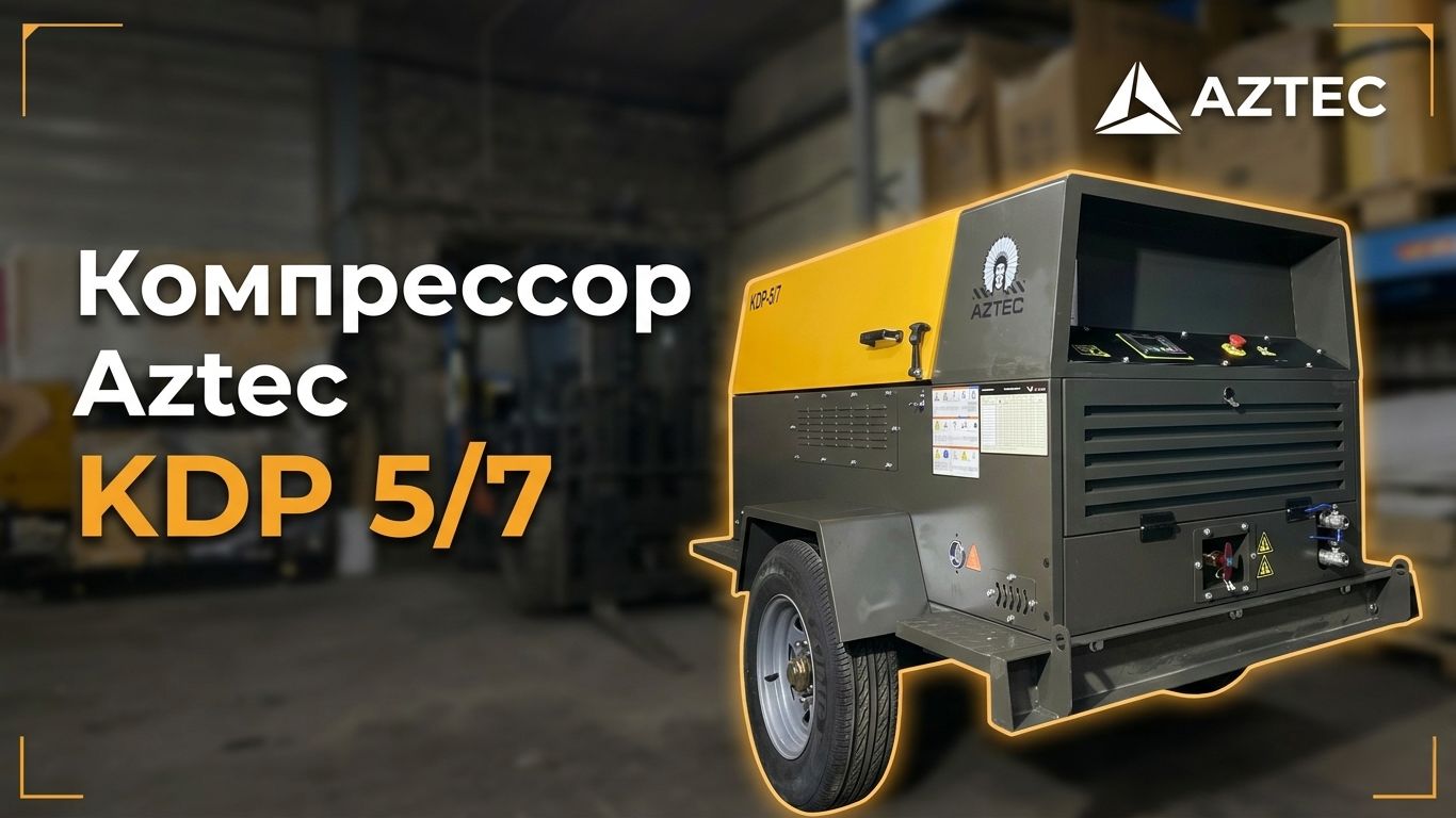 Дизельный компрессор AZTEC KDP 5/7 от завода АРКТИКА